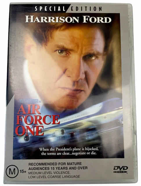 AIR FORCE ONE DVD Harrison Ford Meryl Streep Wendy Crewson R4 M15+ PAL ...