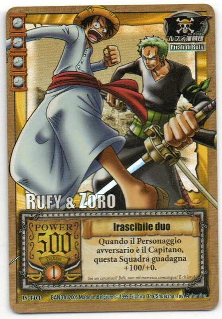 ONE PIECE TCG Carte Carta JS-T04 Rufy Zoro Irascibile duo Holo EUR 9,90 ...