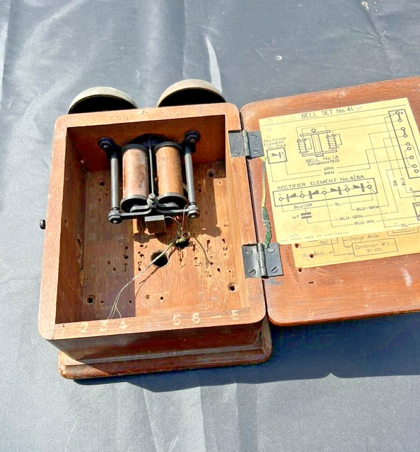 VINTAGE GPO Bell Set Number 41, Original unrestored condition *LOOK LOW ...