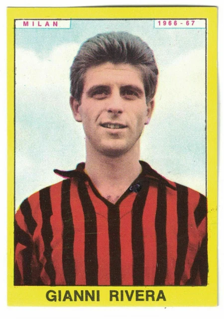 FIGURINE CALCIATORI PANINI 1966 67-Milan Gianni RIVERA originale ottimo ...