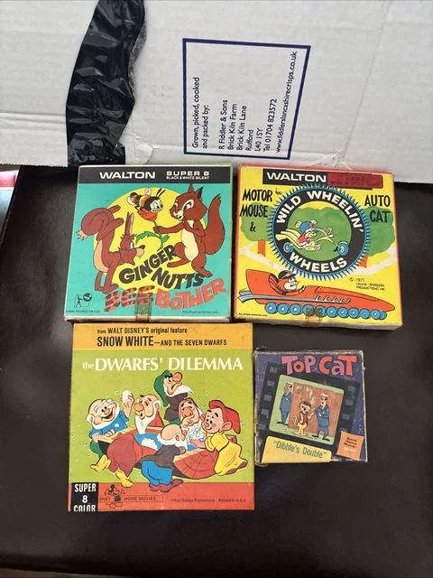 8MM MOVIE BUNDLE Disney Walton Top Cat Etc Super-8 Standard-8 £24.99 ...