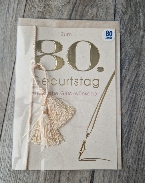 GEBURTSTAGSKARTE / GLÜCKWUNSCHKARTE zum 80. Geburtstag DIN A5 EUR 2,00 ...