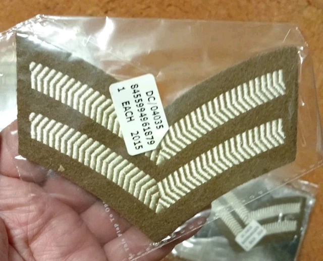 10 X BRITISH Army Sergeant (FAD) Rank INSIGNIA, CHEVRONS, Stripes, ARMY ...