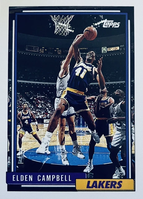 CARTE À COLLECTIONNER vintage 1992 topps Elden Campbell Los Angeles ...