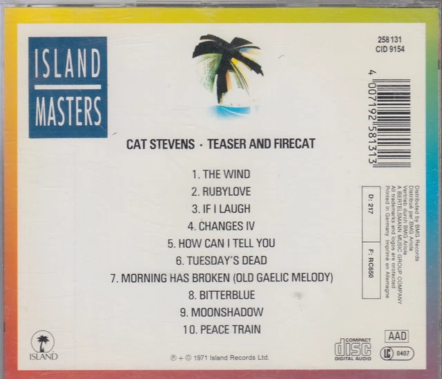 CAT STEVENS &TEASER And Firecat" CD-Album $7.96 - PicClick AU