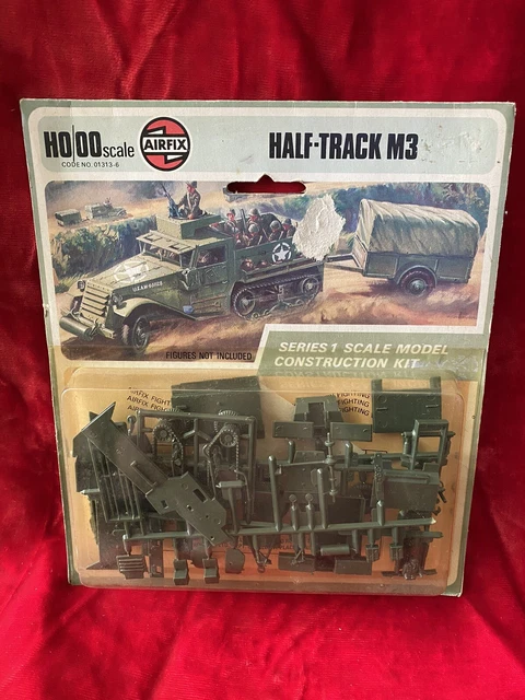 VINTAGE 1970S AIRFIX 1/72 WWII USA HALF TRACK M3 PLASTIC MILITARY MODEL ...