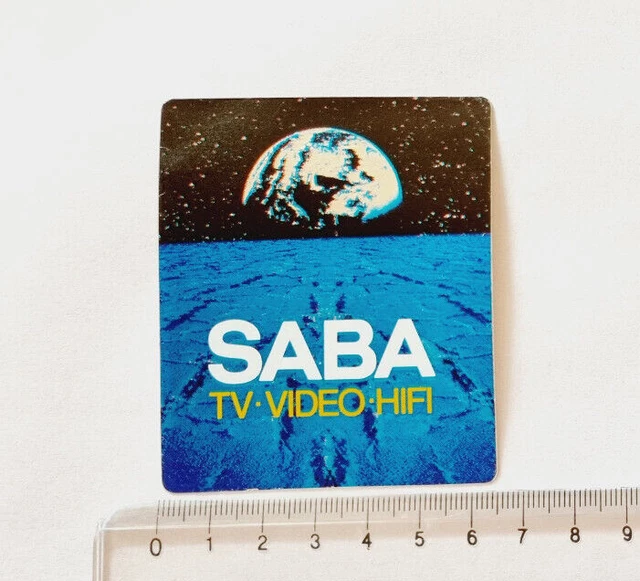 ADESIVO SABA TV VIDEO HIFI STICKER AUTOCOLLANT AUFKLEBER VINTAGE 80s ...