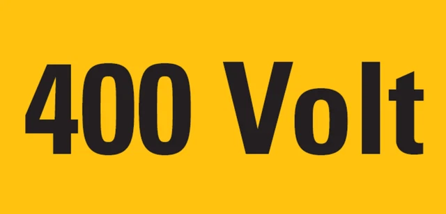 WARNING STICKER &&400 volt"" warning warning sign film 37x74/52x105 ...