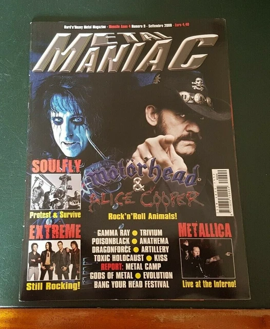 HEAVY METAL : rivista METAL MANIAC nr. 9 / 2008 ( indice visibile in ...