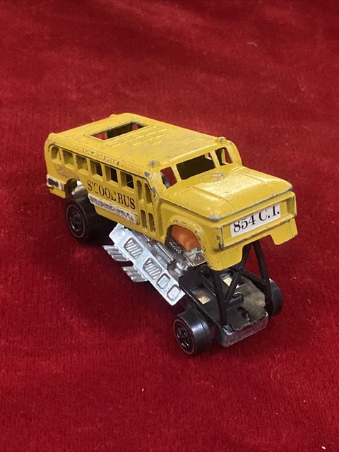 VINTAGE ORIGINAL REDLINE Hot Wheels S’Cool Bus 1970 H.K. Yellow School ...