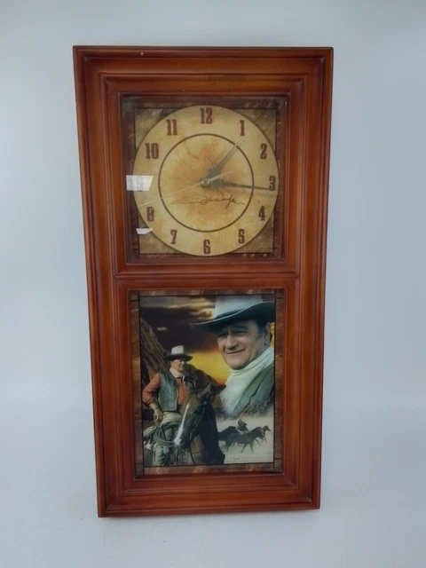 BRADFORD EXCHANGE JOHN Wayne Wall Clock Collection Timeless Hero The ...