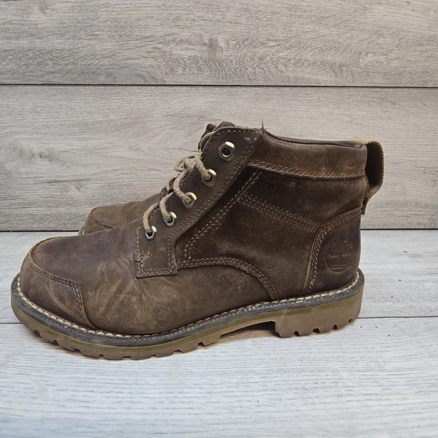 TIMBERLAND LARCHMONT CHUKKA Dark Brown Mens Leather Boots Ortholite UK ...
