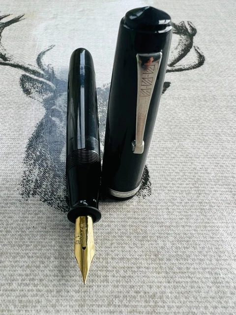 S.S.S. JAPANESE FOUNTAIN pen, 14k Pilot Flex nib, eyedroper, ebonite ...