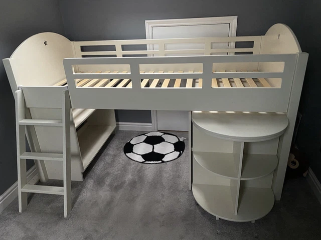 FEATHER BLACK Noah mid sleeper with storage and slide out desk 120.00 PicClick UK