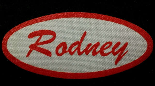 RODNEY VINTAGE 1960S Cursive Name Patch Uniform Shirt Iron On RARE VHTF ...