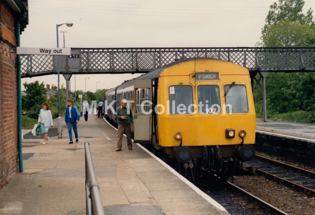 RAIL PHOTO DMU 53177 59095 53267 @ Beccles 30/5/87 14:55 Ipswich ...