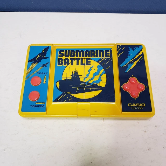 CASIO SUBMARINE BATTLE CG-330 Handheld LCD Game 1985 - Tested Works ...