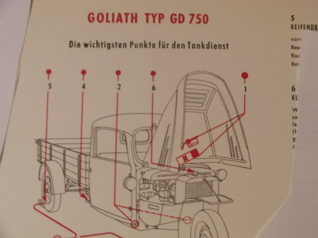 SHELL SCHMIERPLAN GOLIATH Typ GD 750 Serviceplan Schmieranweisung 1959 ...