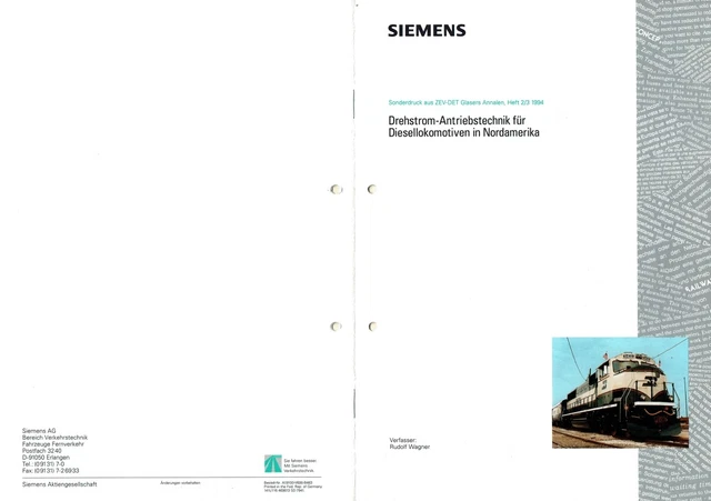 SIEMENS SODR THREE-PHASE drive technology for diesel locomotives in ...