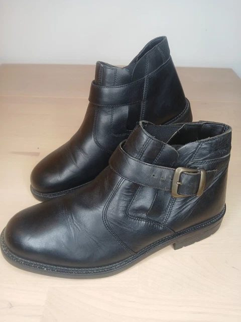 MENS CLARKS CHELSEA Biker Boots Black Leather Size UK 8 EU 42 £26.69 ...