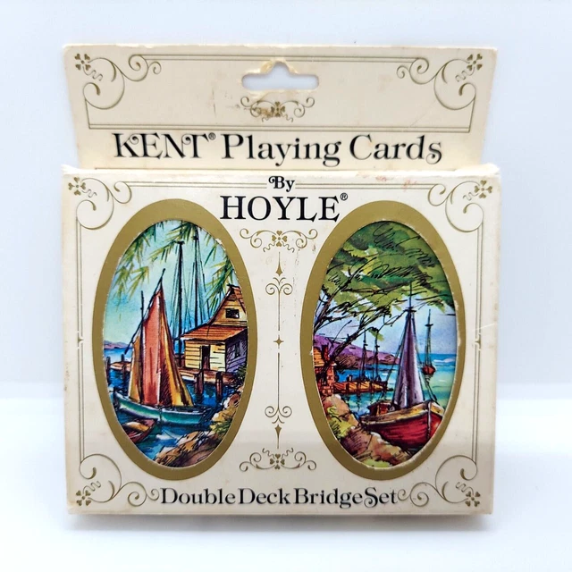 VINTAGE 1984 KENT Double Deck Bridge Playing Cards by Hoyle #3451 Sail ...