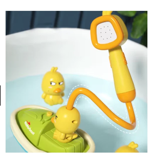 BABY SHOWER BATH Toy Set with Yellow Duck & Water Sprinkler EUR 44,04 ...