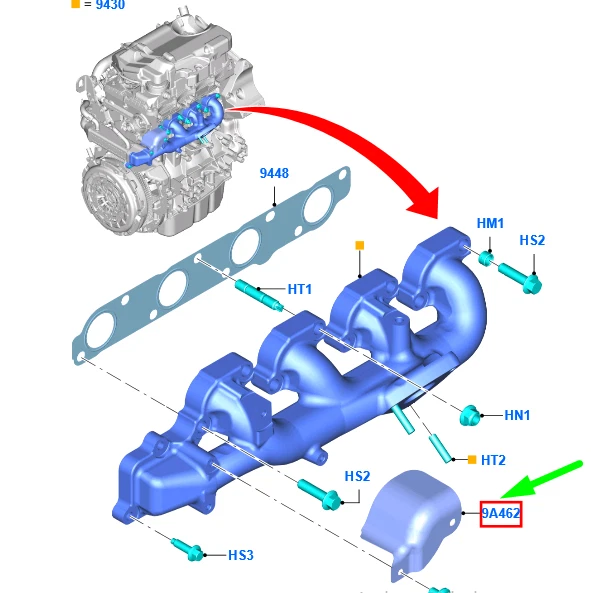GENUINE FORD TRANSIT Mk7 Mk8 2.2 CR TC Exhaust Manifold Heat Shield 14 ...