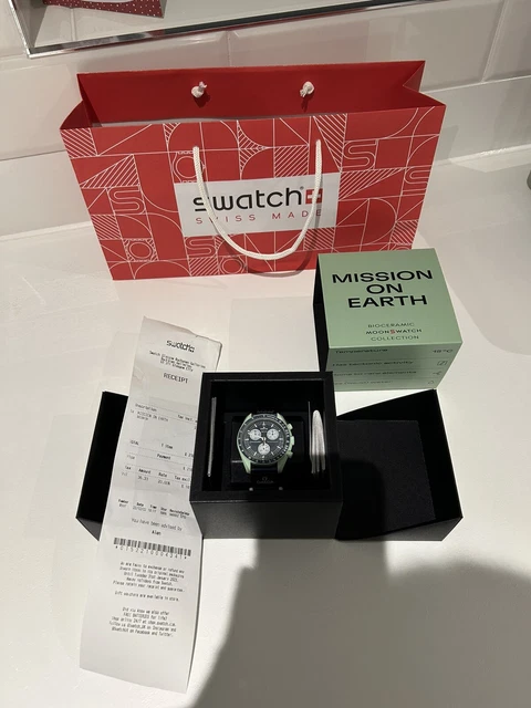 SWATCH X OMEGA Bioceramic Moonswatch Mission To Earth (BRAND NEW In box ...