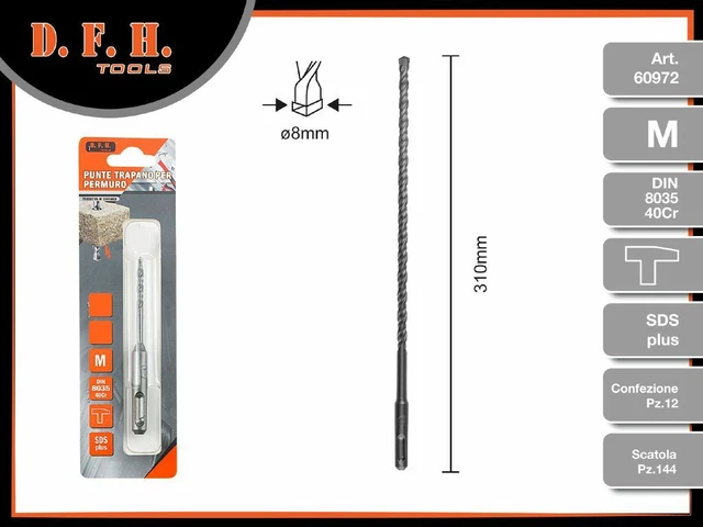 POINTE DE MÈCHE Pour Perceuse Diamètre 8Mm Longueur 310Mm Din 8035 40Cr Dfh EUR 35,77 - PicClick FR