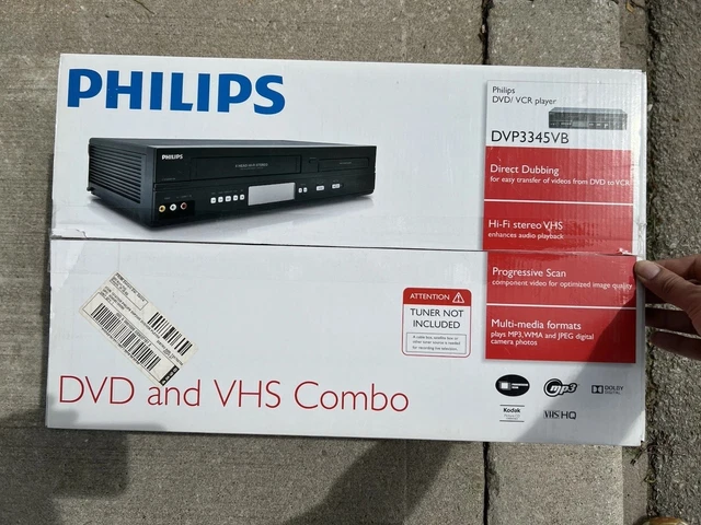 NIB PHILIPS DVD & VHS Combo DVP3345VB Video Cassette Open box $449.99 - PicClick CA