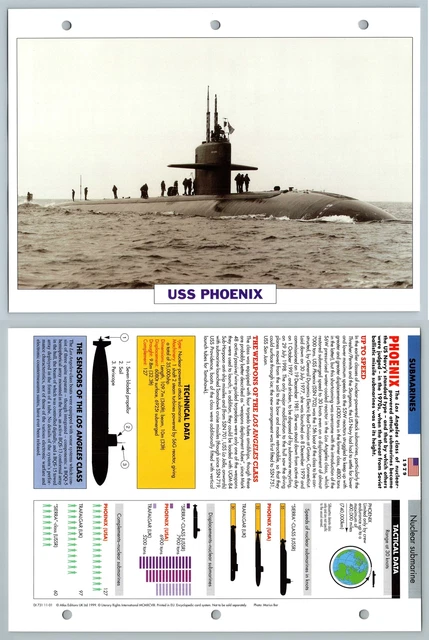 USS PHOENIX - 1979 - Submarines - Atlas Warships Maxi Card EUR 2,09 ...