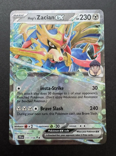 POKÉMON TCG JOURNEY Together Hops Zacian EX Card 111/159 £4.10 - PicClick UK