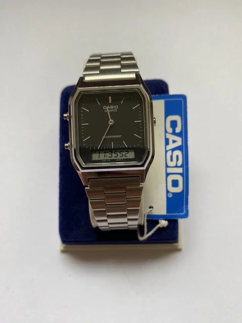 CASIO-DUAL TIME WATCH (Analogue & Digital) [Black Dial]*JAPAN*Model ...