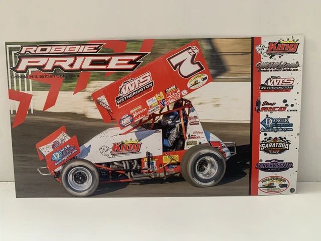 ROBBIE PRICE WINGED Sprint Car Racing Handout / Postcard $2.99 - PicClick