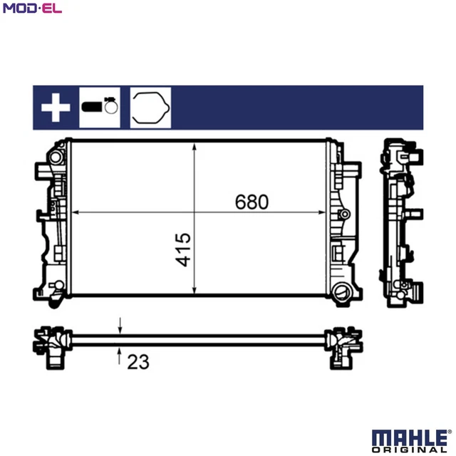 RADIATOR ENGINE COOLING CR 1710 000S FOR VW CRAFTER/30-50/Van/30-35/Bus ...