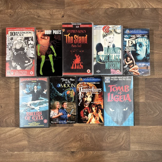 VHS LOT 10X Horror Thriller Scary Movie Bundle Video Tapes Used £29.99 - PicClick UK