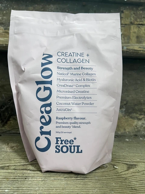 FS FREE SOUL CreaGlow Raspberry Flavored Creatine Collagen Powder 360g ...