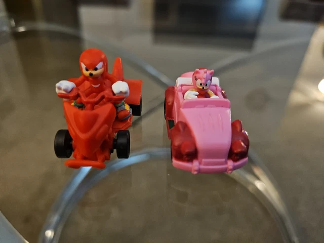 TOMY SONIC THE Hedgehog Knuckles & Amy Gacha Blind Pack Pull Back Cars ...
