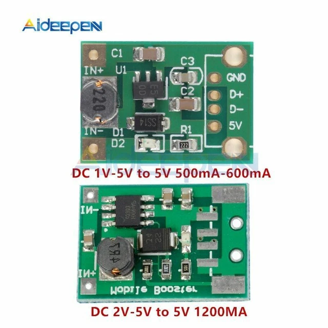 MINI DC-DC BOOST Converter Step Up Module Board 1V/2V-5V to 5V500mA ...