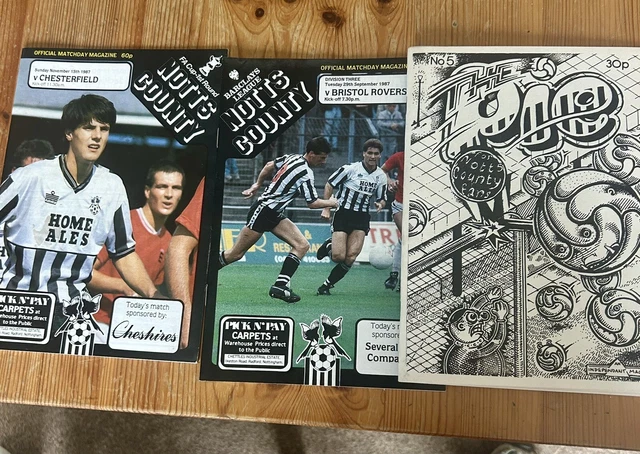 2 NOTTS COUNTY Programmes And A Pie Mag All From 1987 £1.50 - PicClick UK
