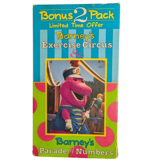 BARNEY’S EXERCISE CIRCUS Parade of Numbers VHS 1992 Video 2 Tape Set ...