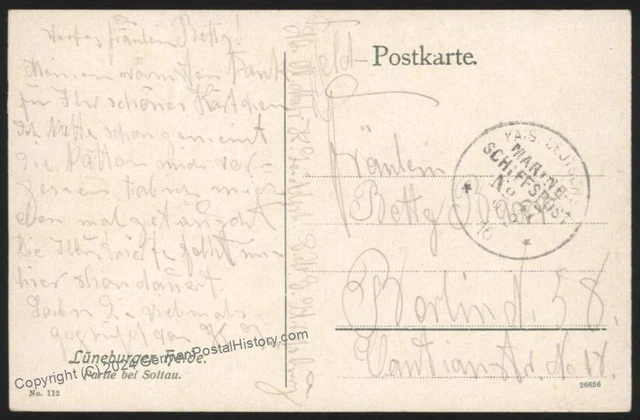 GERMANY 1916 WWI Navy SMS Strassburg MSP47 Feldpost Cover ...