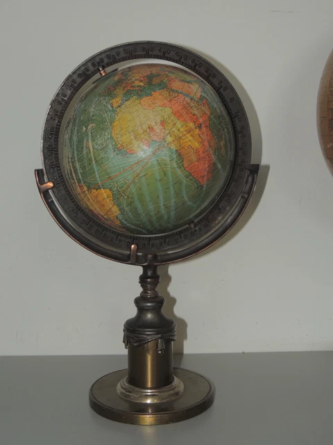 ANTICO MAPPAMONDO GLOBO Terrestre W. & A.k. Johnston Del 1800 EUR 550 ...