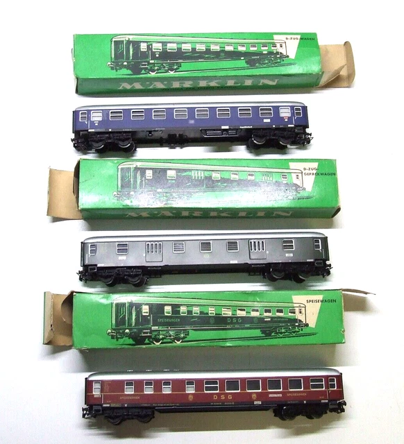 MODELLEISENBAHN MÄRKLIN H0 Gepäckwagen 4026 D-Zug Wagen 4027 Speisewagen 4024 EUR 14,99 ...