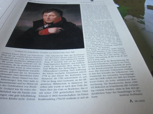 PREUSSEN ARCHIV N3 3065 Garhard von Scharnhorst 1755-1813 Bild ...