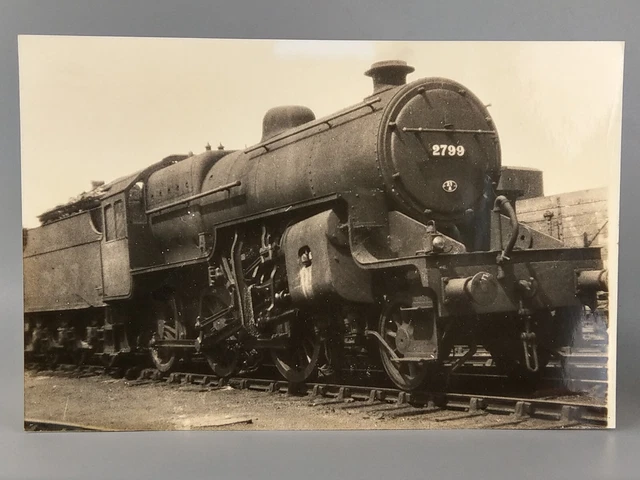 RAILWAY LARGE VINTAGE Photography of Locomotive Mogul 2799 Nottingham ...
