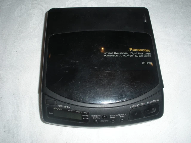 PANASONIC SL-S30 PERSONAL Compact Disc CD Player XBS Black Portable not ...