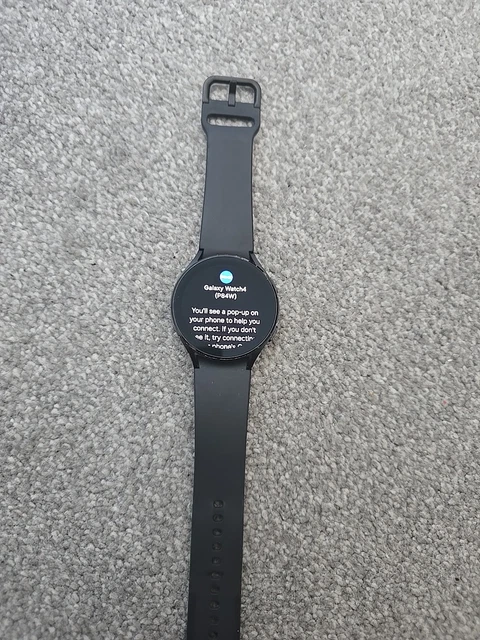 SAMSUNG GALAXY WATCH 4 44mm LTE Black SM-R875F *read Description * AB40 ...