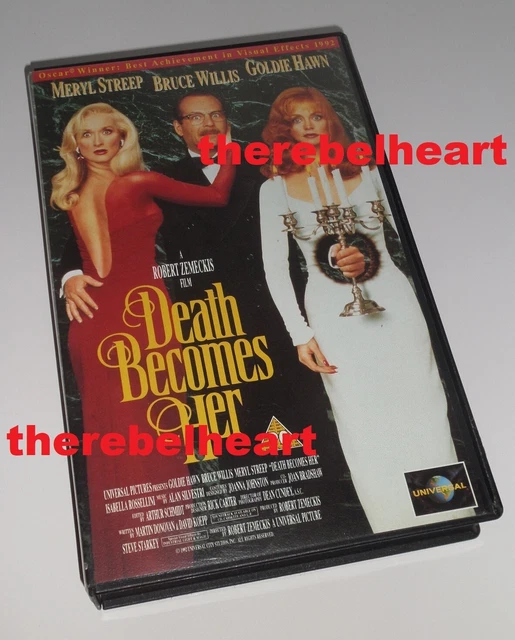 DEATH BECOMES HER (1992) UK EX RENTAL VHS VIDEO - Goldie Hawn - LARGE ...