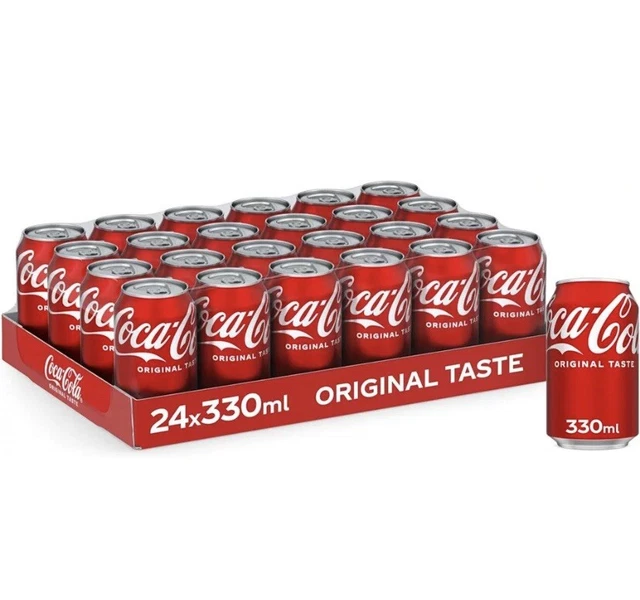 COCA-COLA ORIGINAL TASTE 24 x 330ml Cans £15.99 - PicClick UK